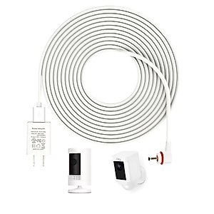 Charging Cable Adapter Barrel Plug for Stick Up Cam Battery/Plug-in 3rd / 2nd Gen & Spotlight Cam Battery, 16Ft /5M Power Charger Cable 3.5mm DC 5V 1A Weatherproof Continuous Charging