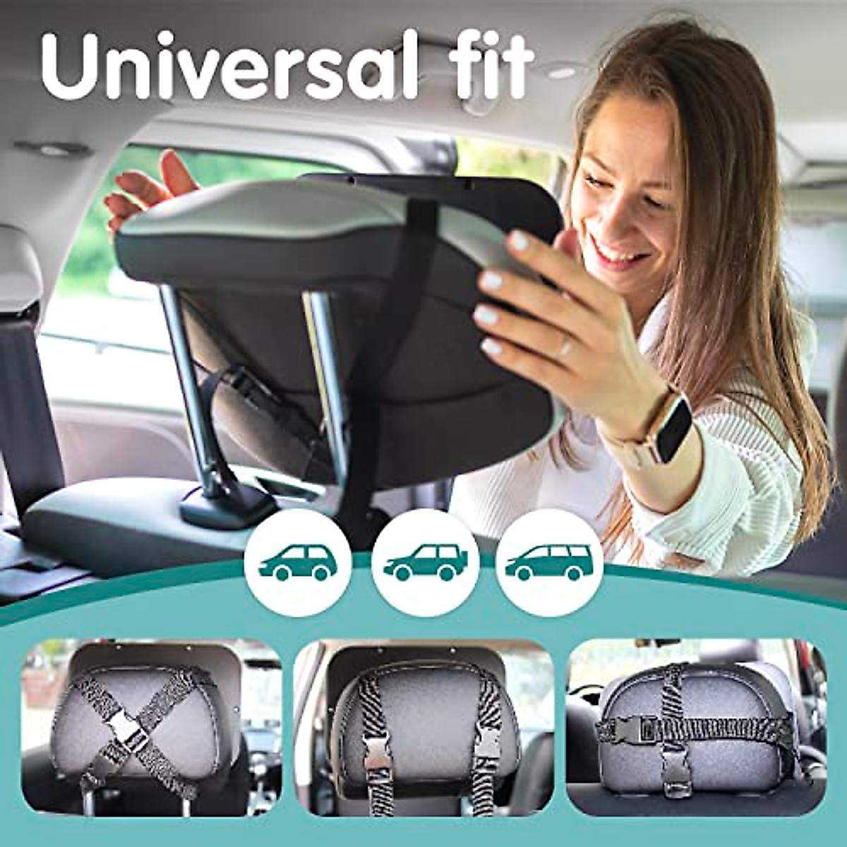 Onco Baby Car Mirror Rear-facing - Platinum Award Winning Car Mirror Baby Rear Facing Seat, Baby Essentials for Newborn, 100% Shatterproof Baby Mirror for Car, 360° Car Seat Mirror Rear Facing Infant