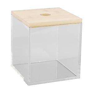 KOSDFOGE Coffee Bar Organizer, with Lid Coffee Capsule Holder, Clear Acrylic Dispenser,Tea Bag Organizer Sugar Storage Holder Coffee Bar Accessories