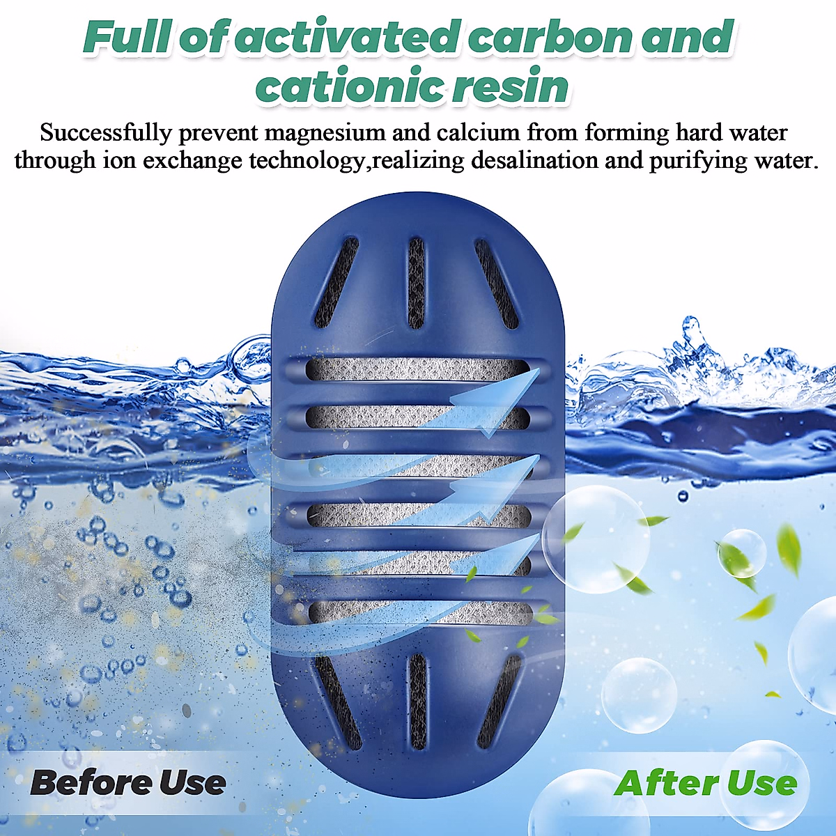 Techecook 10Pack Demineralization Cartridge Fit for HoMedics Ultrasonic Humidifier Demineralization Cartridge Filter UHE-HDC4, Eliminate White Mist|Prevent Hard Water Build-Up|Filter Mineral Deposits