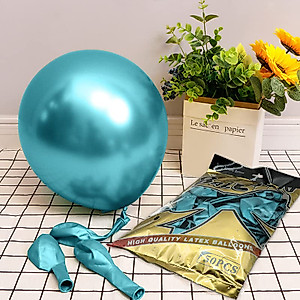 OOTDAY Green Balloons, 50PCS Birthday Balloons, Metallic Balloons, 12inch(30cm) 100% Latex Helium Balloons, Birthday Wedding Baby Shower Graduation Anniversary Party Decorations