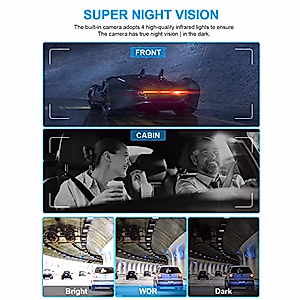 PRUVEEO Dash Cam, 4 Channel Camera FHD 1080Px4, Front, Left, Right and Rear, Front and Rear Inside, GPS, 256 GB Max, Free 128GB Micro SD Card, D90-4CH