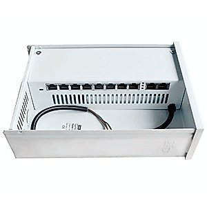 SECUPOE Outdoor 8-Port Fast Ethernet PoE Switch Support 10/100M with 2-Port FE Network Uplink 802.3af/at Built-in DC48V Power Supply 820ft 250m Data Transmission