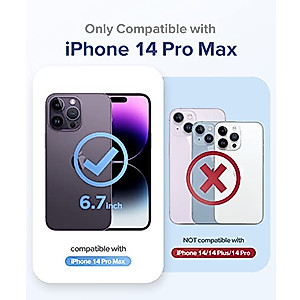 BERFY Glitter Case for iPhone 14 Pro Max, with 2Pcs Screen Protector+2Pcs Camera Protector, [Non-Yellowing] Clear Bling Sparkle Cute Shockproof Phone Case for Women, 6.7 Inch Cover, Glitter Clear