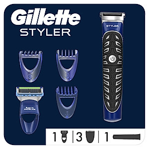 Gillette Fusion Styler Men's Waterproof Hair Trimmer 3-in-1 (Clipper, Razor and Sculpter)