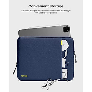 tomtoc 360 Protective Tablet Sleeve for 12.9-inch iPad Pro M2&M1 with Magic Keyboard or Smart Keyboard Folio, Water-Resistant Case Bag with Accessory Pocket