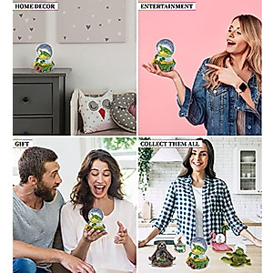 COTA Global Alligator Stone Snow Globe - Sparkly Water Globe Figurine with Sparkling Glitter, Collectible Novelty Ornament for Home Decor, for Birthdays, Christmas, and Valentine's Day