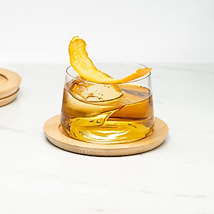 The TAG Store | Luxe Tasting Glasses Set of 2 | 8oz Whiskey Glasses | Modern Barware Collection | Pairs With Drinking and Mixer Glasses | Signature Old Fashioned Glasses | Whiskey Bourbon Scotch