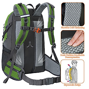 N NEVO RHINO Hiking Backpack 45L Waterproof Outdoor Day Pack, Lightweight Camping Travel Backpack for Men Women