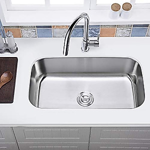 ORLANDO KSU302B 27- inch Stainless Steel Undermount Single Bowl Kitchen Sink 18 Gauge 9 inch Deep