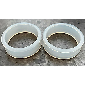 Lobal Domination PAIR of Clear Soft Silicone Ear Tunnels Plugs - up to size 50mm! (1&3/4" (44mm))