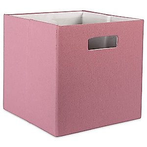 DII Poly-Cube Storage Collection Hard Sided, Collapsible Solid, Large, Rose