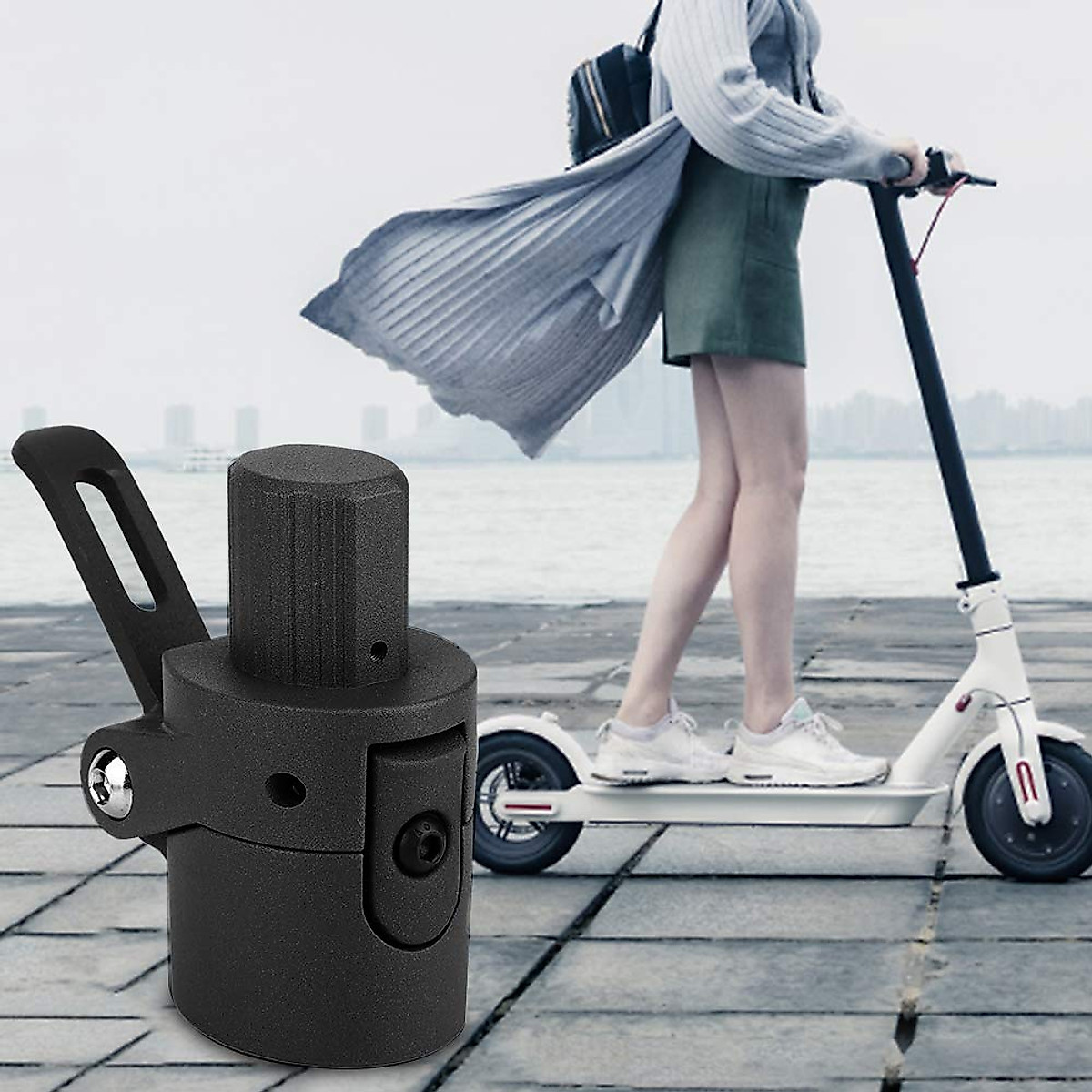 electric scooter folding pole base,Electric Scooter Folding Pole Base for Xiaomi,Electric Scooter Pole Base Replacement Spare Parts Folding Pole Base Spare Parts for M365 Electric Scooter Black