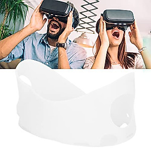 VR Glasses Silicone Protective Cover for Oculus Quest 2, Scratch Proof and Shock Resistance VR Headset Protective Shell Mask Accessories(White)