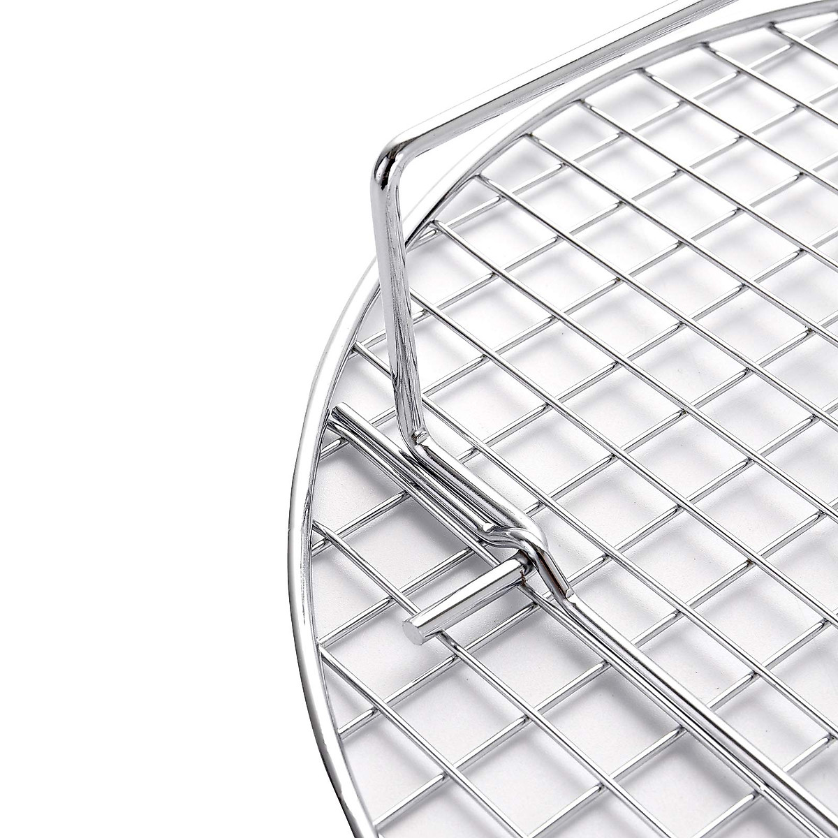 Foraineam 4 Pack 10.5 inch Steamer Rack Round Grilling Rack for Cooling Steaming Baking Cooking, Lifting Food in Pots, Cake Pan, Pressure Cooker and Oven