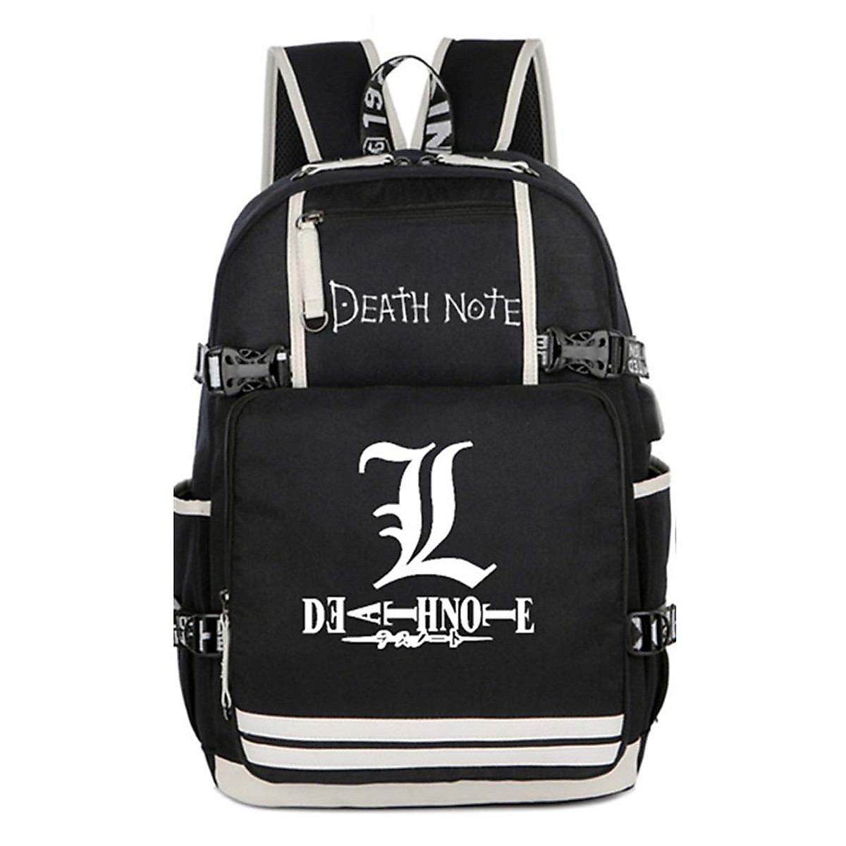 WANHONGYUE Death Note Anime Luminous Laptop Backpack Shoulder Rucksack with USB Charging Port /1