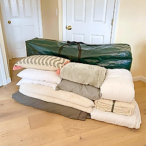 Evelots Christmas Tree Storage Bag - Fits 9 Ft Artificial Trees - Plastic Water Resistant Christmas Tree Bag - Strong Durable Handles Green