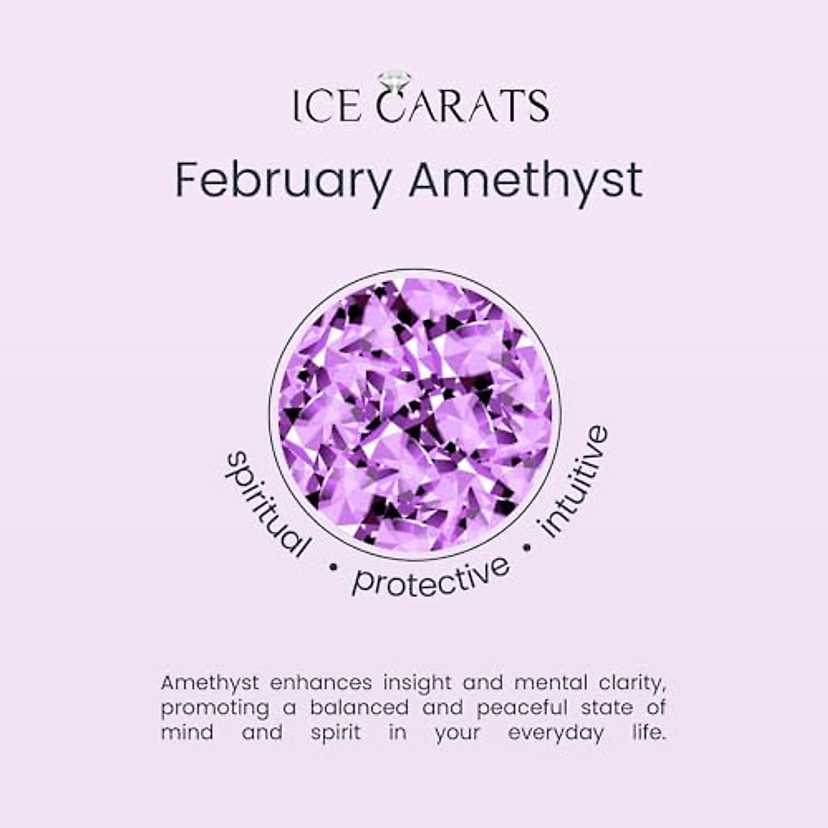 IceCarats 925 Sterling Silver Purple Amethyst Stackable Ring Gemstone Band February Birthstone Jewelry Size 10.00