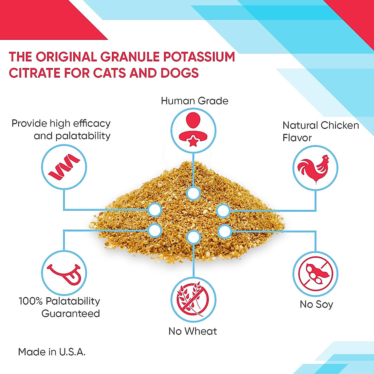 Potassium Citrate Plus Cranberry Granules 300gm for Cats and Dogs - Urinary Tract Support-Helps Deter Formation of Calcium Oxalate Stones - Deters Bladder & Kidney Stones (Made in U.S.A)