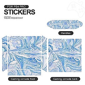 Rose Gold Marble Design Watercolor Gradient Texture PS4 Skin Console-PS4 Gamepad Controller Whole Body Skin Body Vinyl Sticker Sticker