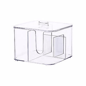 Poeland Cotton Pads Holder Cotton Swab Balls Holder Organizer Cosmetic Pads Container Flossers Box Case