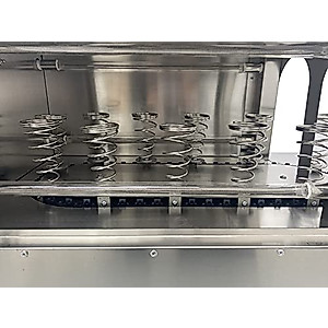 EQCOTWEA 1800W Commercial Electric Rotational Pizza Cone Oven with 12pcs Stainless Steel Cone Bases 110V Ajustable Temperature with Removable Tray for Use with Pizza Cone Forming Machine