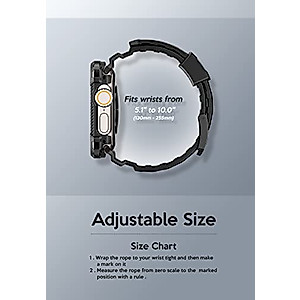 i-Blason Armorbox Compatible with Apple Watch Band [49mm] for Apple Watch Ultra, Rugged Durable TPU Watch Band with 2-Pack Bumper Cases [Built-in Tempered Glass Screen Protector], (Black)