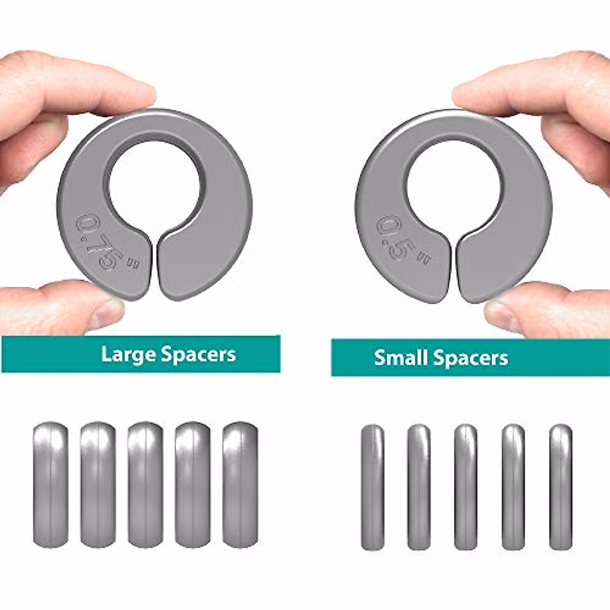 Xangar 30 Pack Hanger Separators, Silver