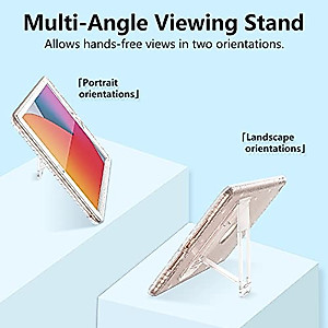 Hekodonk Slim Full-Body Protective Kickstand with Built-in Screen Protector Case for iPad 9th/8th/7th Gen (10.2" Display 2021& 2020 Version,Fits Model Model:A2602/ A2603/A2604/A2605/A2270/A2428/A2429)