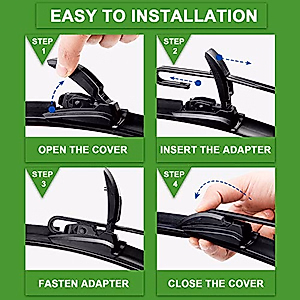 3 wipers Replacement for 2017-2021 Honda CRV CR-V, Windshield Wiper Blades Original Equipment Replacement - 26"/17"/12" (Set of 3) U/J HOOK