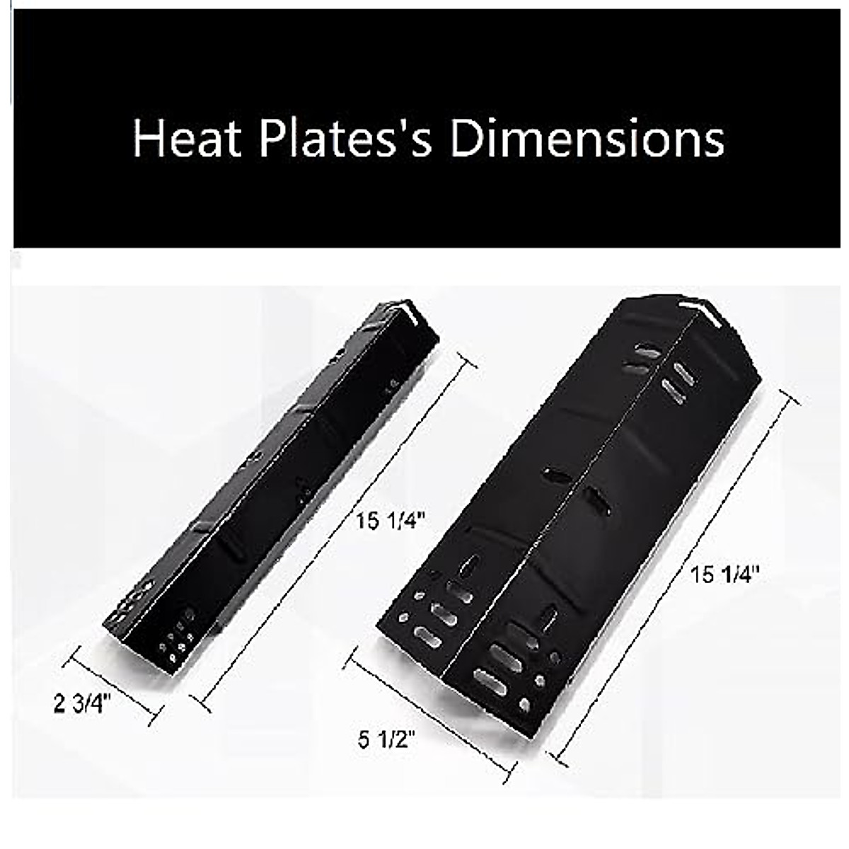 MONIBAQ Grill Heat Plates Replacement for Dyna Glo 5 Burner DGH474CRP, DGH485CRP, Gas Grill Parts Heat Tents Replace Dyna-Glo 4 Burner DGH450CRP, 4+1 Heat Shield Flame Shields