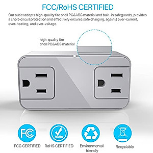 Ehaijia Thermostatically Controlled Dual Outlet, Cold Weather Thermo Plug,Automatic Switch On Below 32°F&Off Over 50°F,Free from Turn Heater On by Yourself in Freezing Weather,Save Energy and Effort