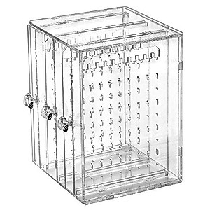 Orgrimmar Acrylic Jewelry Storage Box Earring Display Stand Organizer Holder with 3 Vertical Drawer (Transparent)