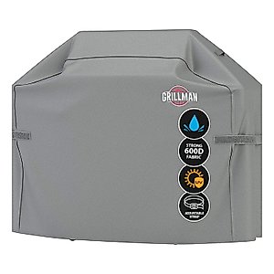 Grillman Top Heavy Duty Large Grill Cover, 58x24x48 inches, Tan (Outdoor-grill-covers, Weber Spirit, Genesis, Charbroil, etc.)