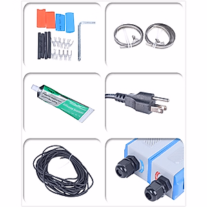 Ultrasonic Flow Meter TUF-2000B Liquid Water Flow Control Meter Flowmeter Counter LCD Display with TS-2 & TM-1 Clamp-on Transducers DN20-700mm