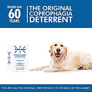 For-Bid for Dogs and Cats | Stool Eating & Coprophagia Deterrent | Dog & Cat Food Powder Additive to Prevent Dogs from Eating Poop | Safe for Your Pets | Vet Recommended Formula for Anti-Coprophagia