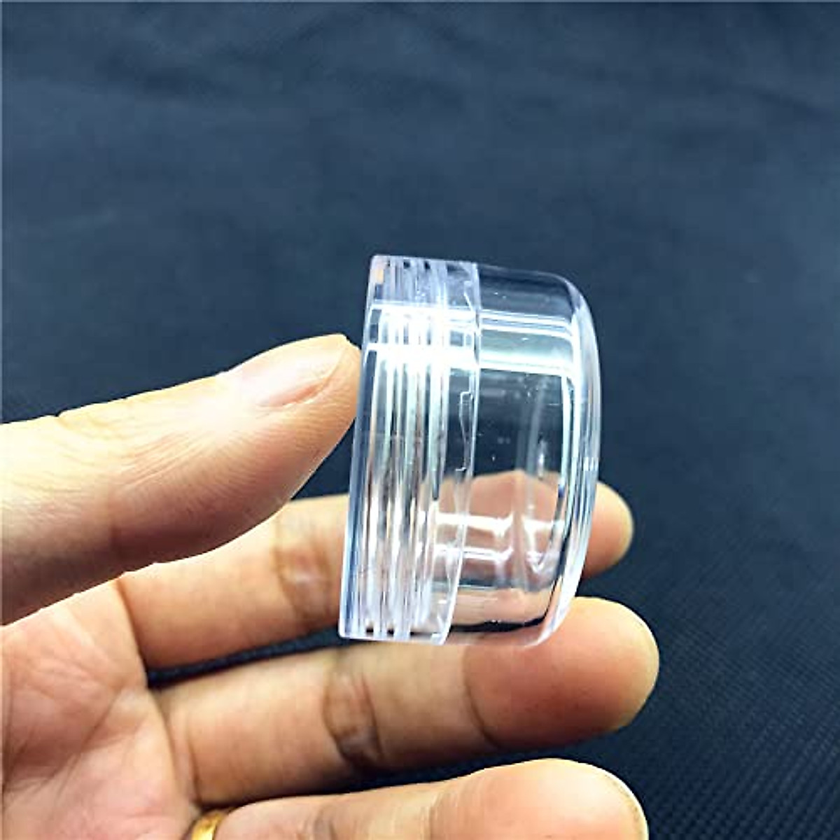 JOYWEE 10gram/10ml Round Clear Empty Container Jars with Clear Screw Lids Bulk for Lip Balms, Makeup Samples - BPA Free (40 Pack, Clear)