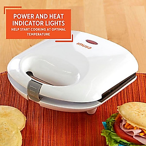 IMUSA GAU-80345 2-Slot Electric Nonstick Arepa Maker (760 W), White