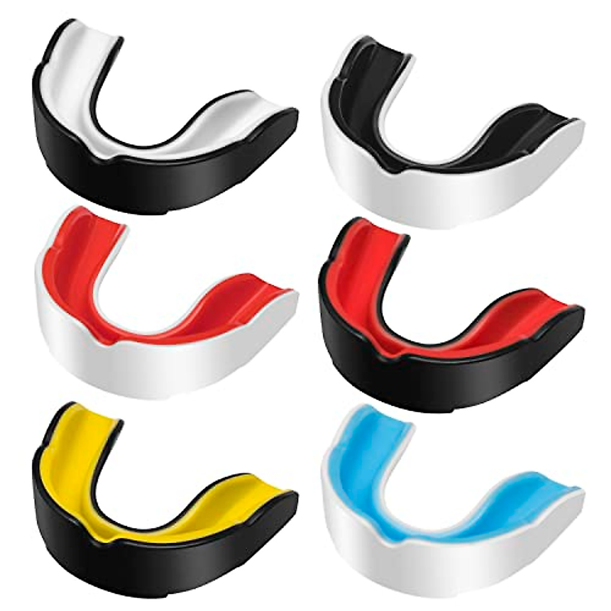 Sports Mouth Guard Adult & Kids Mouth guard sports , Youth Mouth Guard Boxing, Mouth Guard Football, Mouth Guard Basketball Lacrosse MMA Karate Mouthguard Adult (11+) Youth (10-) 2 sizes 6 Pack