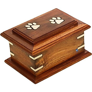 Wooden Urn Box For Pet Ashes | Wood Cremation Urns For Cat and Dog Ashes | Keepsake Urns | Funeral Urns | Handmade Urns | Burial Urns (A)