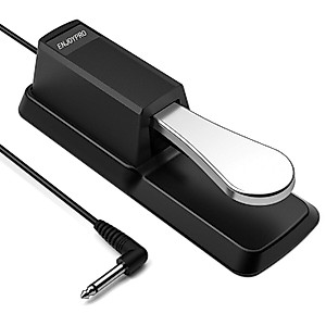ENJOYPRO Sustain Pedal for Yamaha Keyboard, Piano Keyboard Pedal with Polarity Switch for Casio, MIDI, Roland Electronic Keyboards and Digital Pianos, 1/4 Inch Jack
