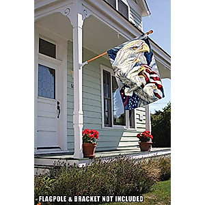 Toland Home Garden 1012379 Fly In Unity Patriotic Flag 28x40 Inch Double Sided Patriotic Garden Flag for Outdoor House Eagle Flag Yard Decoration