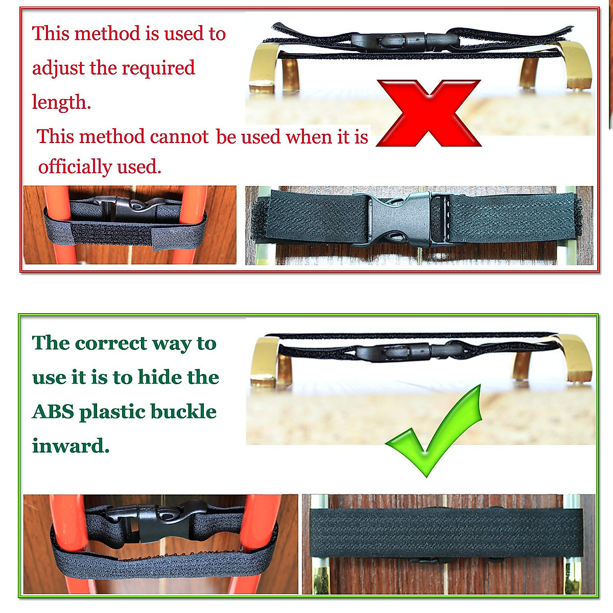 Vukgahao French Door Fridge Lock Multi-Functional Magic Buckle Baby Cabinet Lock forRV Cable Tie Best Gifts for Child Safety Products (White, 14)