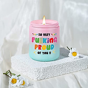 LEADO Scented Candles - Proud of You Gifts for Her - Funny Congratulations, Graduation Gifts, New Job, Promotion Gifts, Well Done, Mothers Day, So Proud of You Gifts for Women, Friends, Daughters