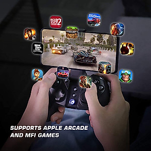 GameSir G4pro Wireless Controller for PC/Android/iOS/Switch Nintendo, PC Cpntroller with ManMagnetic ABXY, Six-Axis Gyroscope, Dual Asymmetric Motor Compatible with Apple Arcade and MFi Games