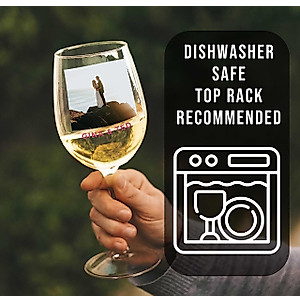 Personalized 16oz Printed Photo Picture Stemmed Wine Glass - Bride to Be Fiance Gifts - Engagement Engaged Bachelorette Gifts for Women Her – I Said Yes - Wedding Bridal Shower Future Mrs