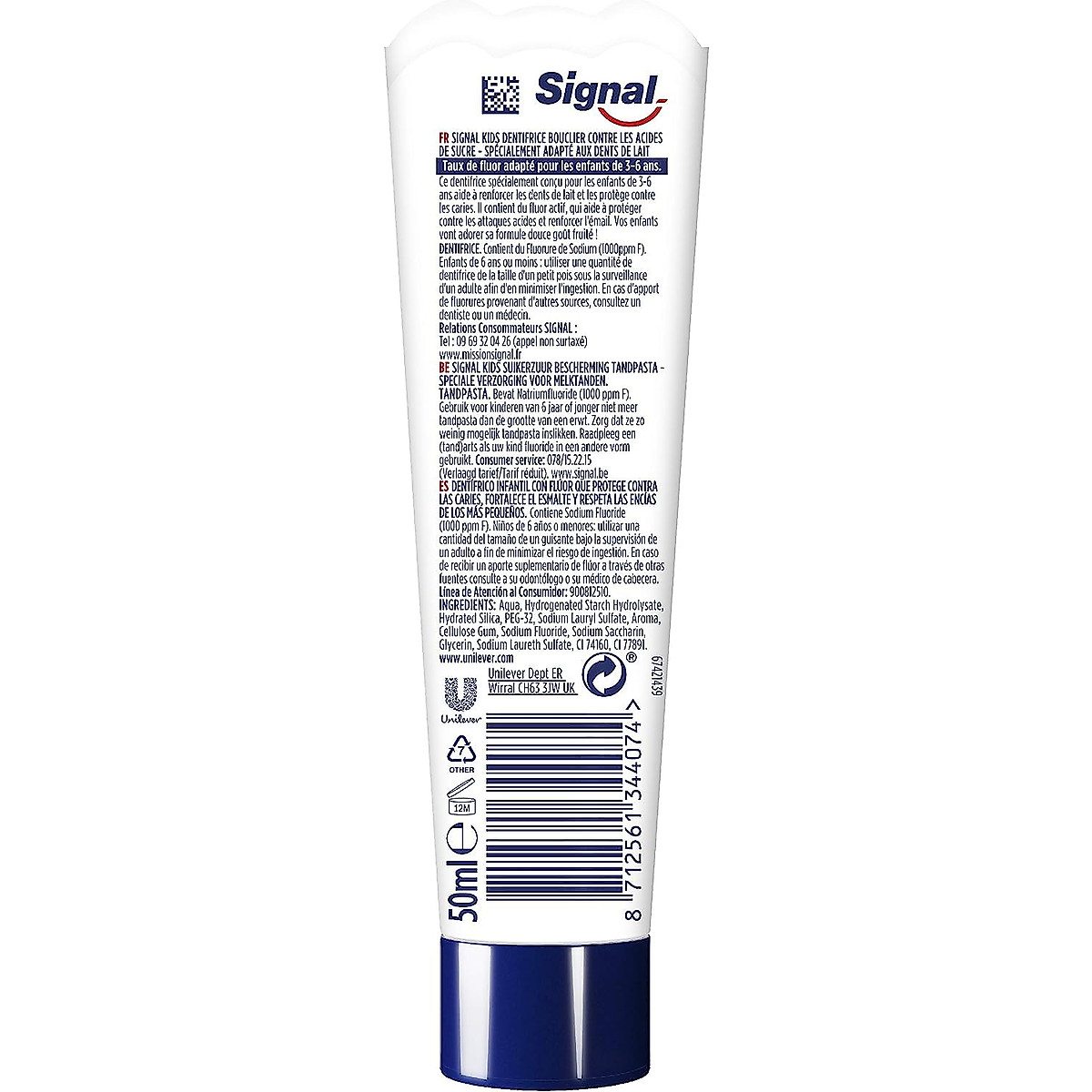 Signal Kids Fruity Toothpaste 50 ml / 1.7 fl oz (3-Pack)