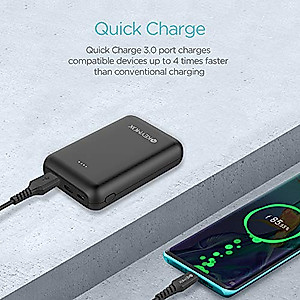 Keymox Portable Charger,KEYMOX 10000mAh Power Bank with Quick Charge 3.0 Technology and 18W USB-C Power Delivery, High-Capacity External Battery Pack Compatible with iPhone, Samsung, iPad, and More.