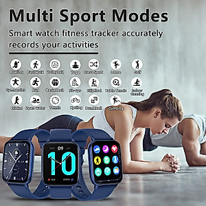 Smart Watch (Answer/Make Call), 1.9" Smartwatch Fitness Tracker for Android and iOS Phones with Heart Rate Sleep Tracking, Multi Sport Modes, Blood Oxygen, Ai Voice Control,Fitness Watch for Women Men