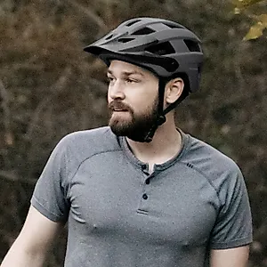 Retrospec Rowan Mountain Bike Helmet for Adults - MTB Style with Removable Visor and EPS Foam Interior for Men & Women – Adjustable Size, Lightweight & Breathable